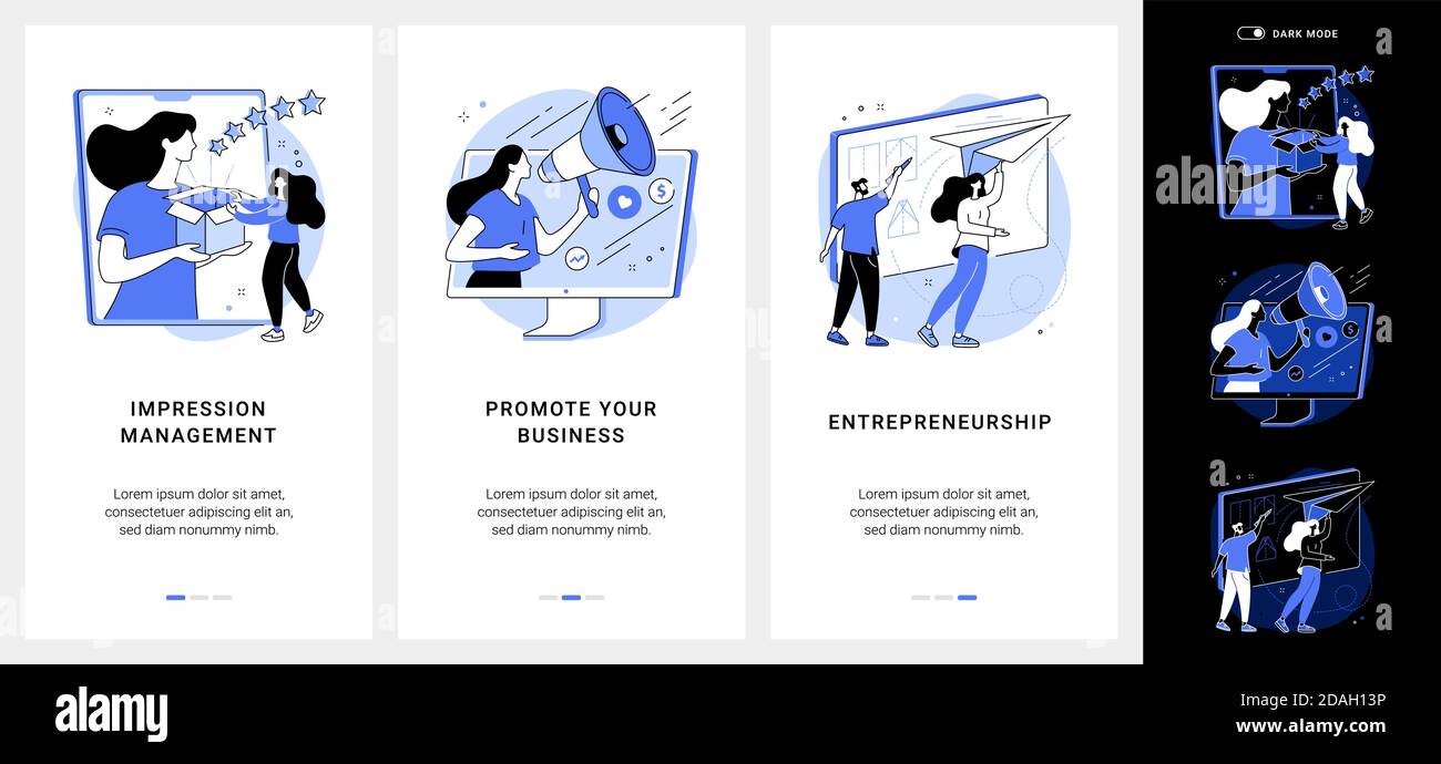 Business success mobile app UI kit Stock Vector Image & Art - Alamy