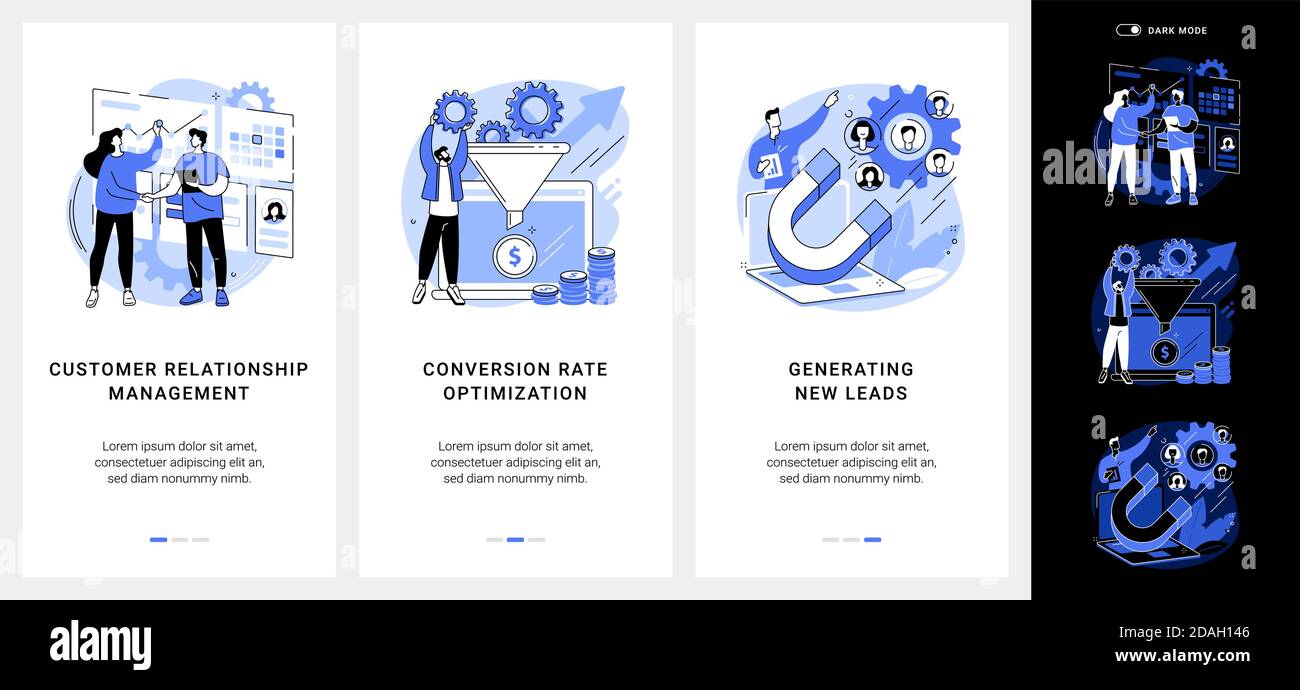 CRM lead management mobile app UI kit Stock Vector Image & Art - Alamy