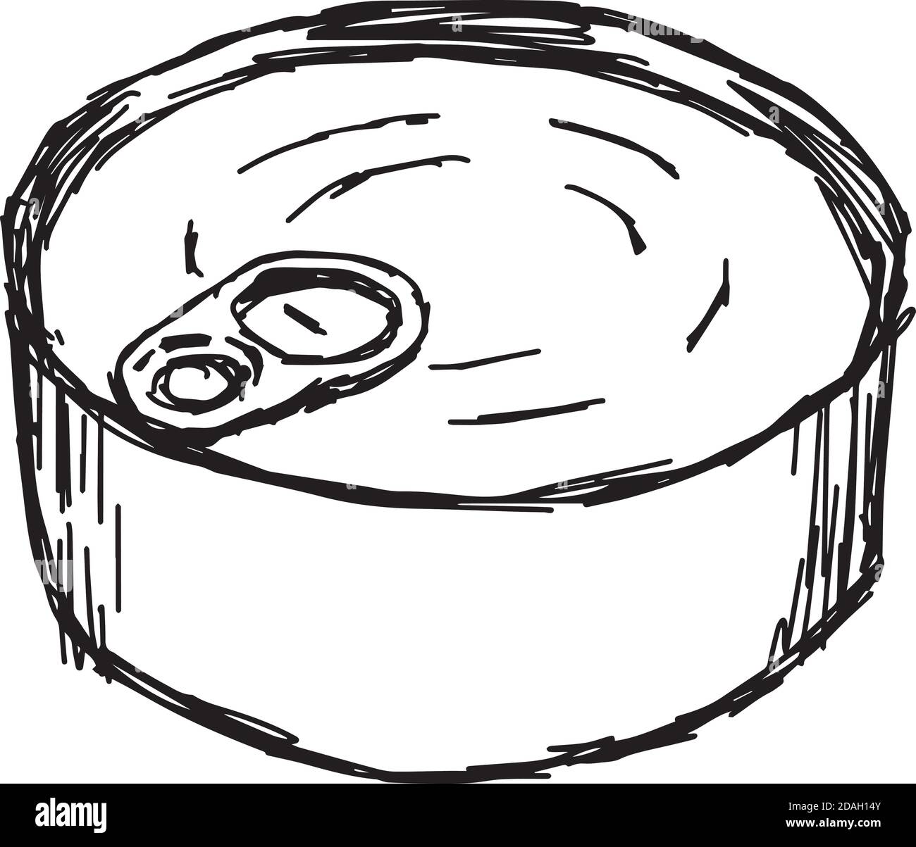 illustration vector hand draw doodles of closed can isolated on white ...