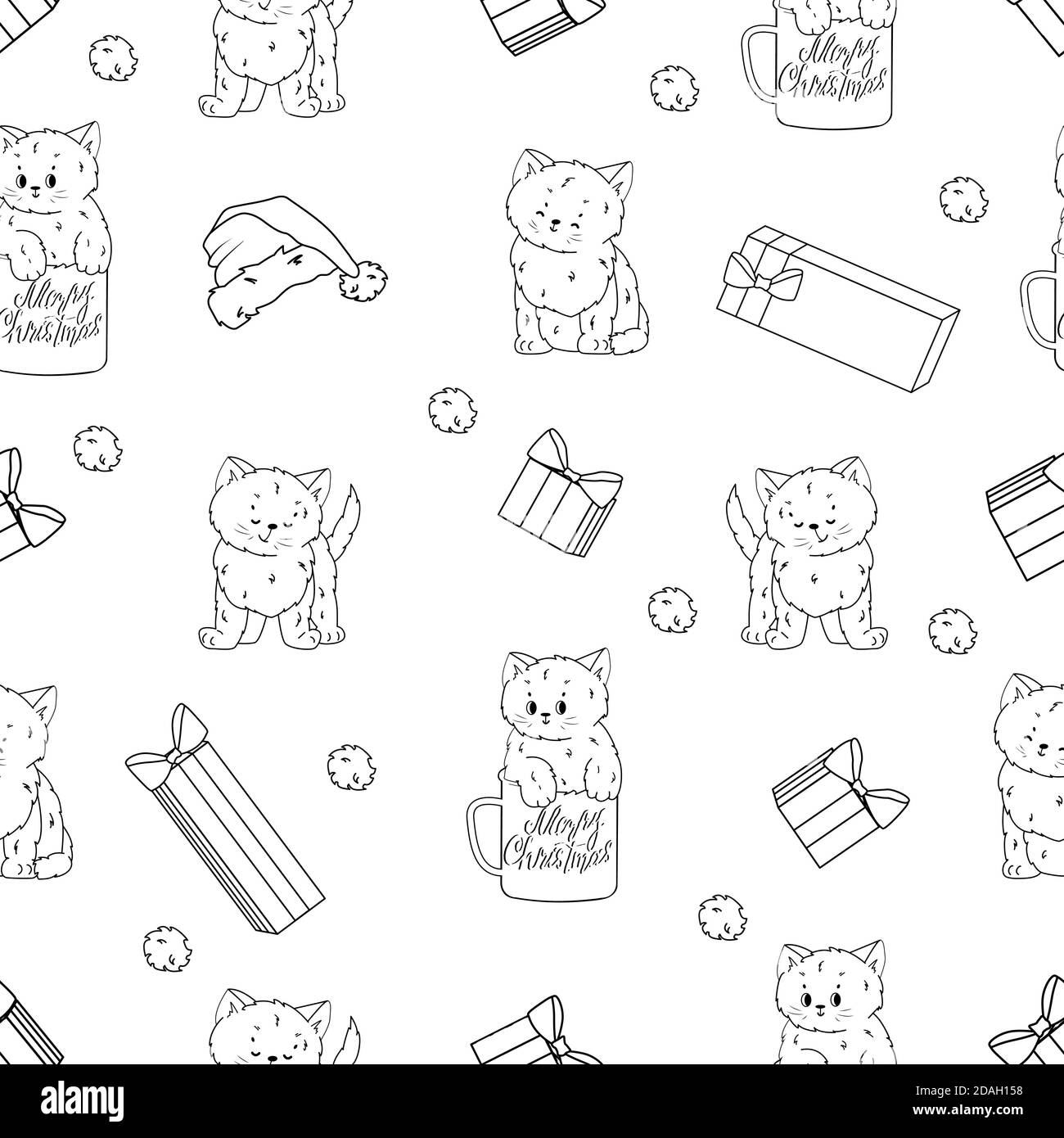 Cat and kitten coloring pages hi-res stock photography and images - Alamy