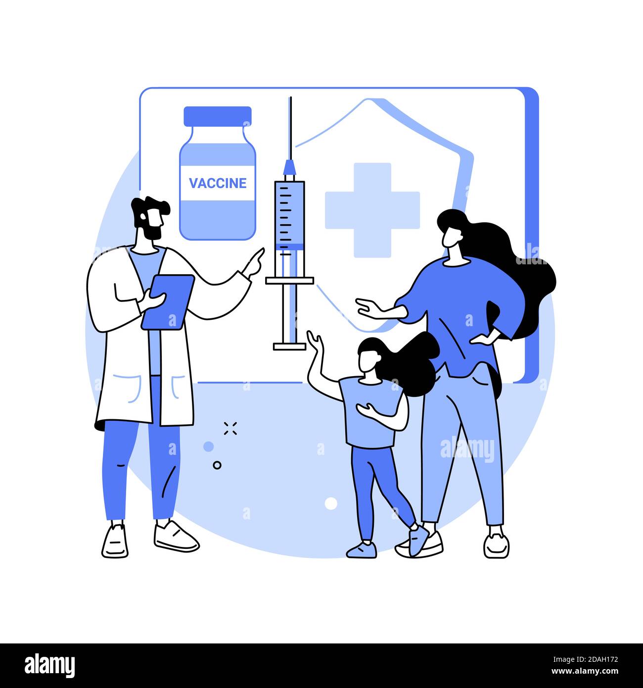 Immunization education abstract concept vector illustration Stock ...