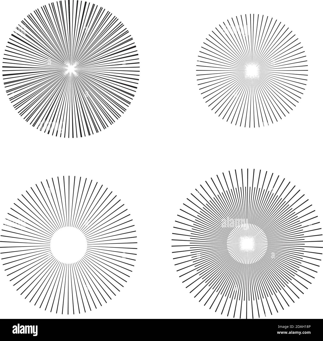 illustration vector starburst or sunburst Backgrounds set. Ray, Beam ...