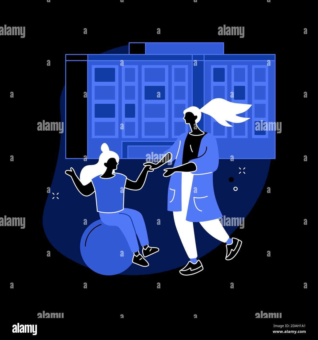 Childrens rehabilitation center abstract concept vector illustration ...