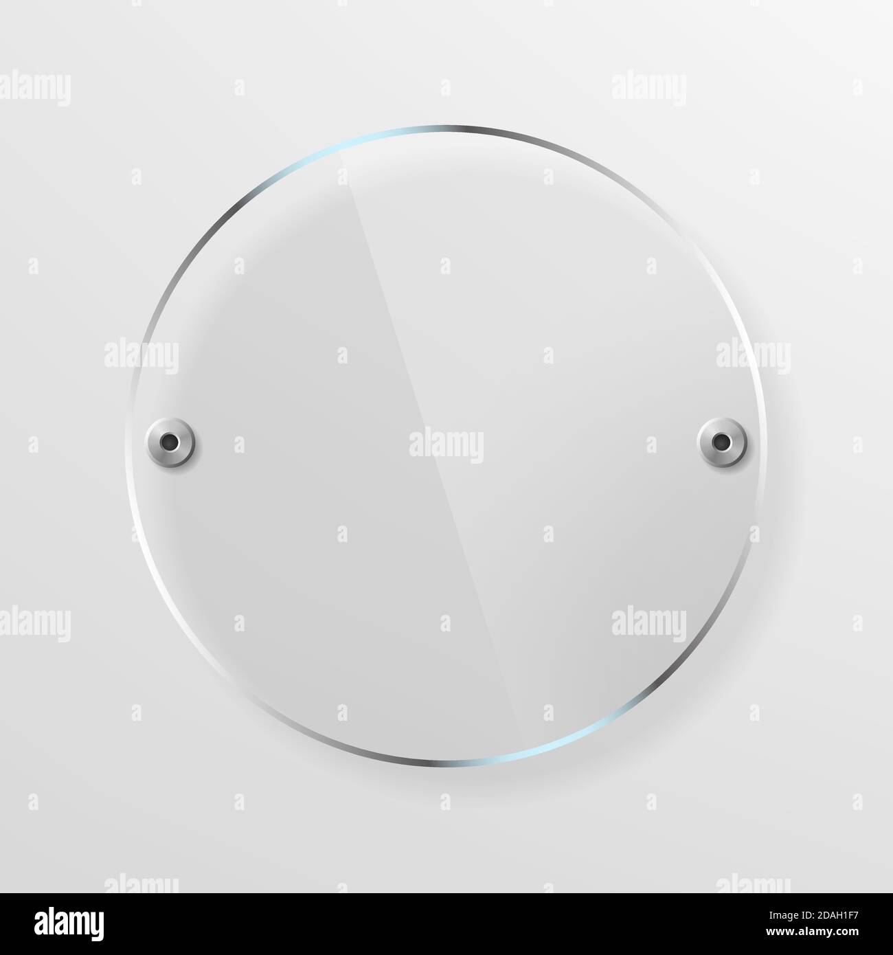 Transparent round glass plate with reflection and shadow Stock Vector ...