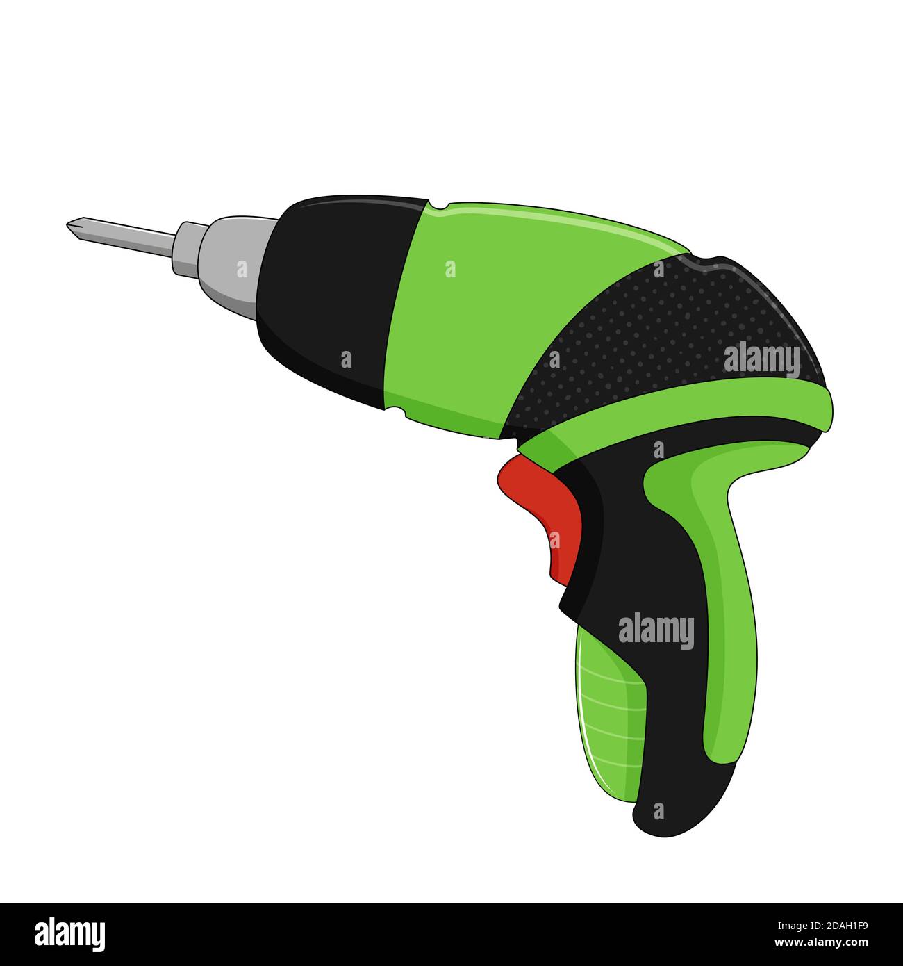 Drilling machine isolated on white background. Vector illustration ...