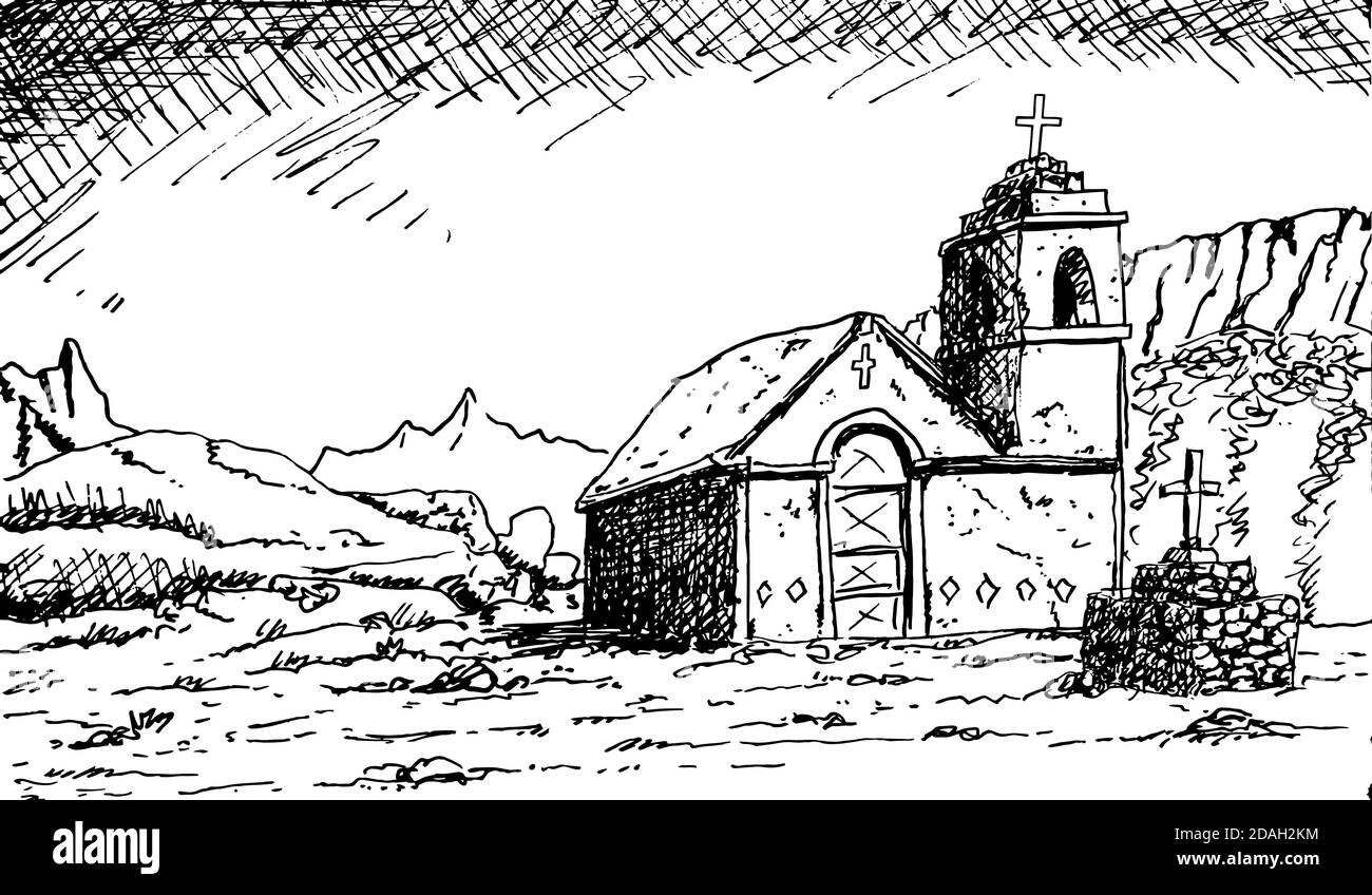 Sketch house in andes hi-res stock photography and images - Alamy