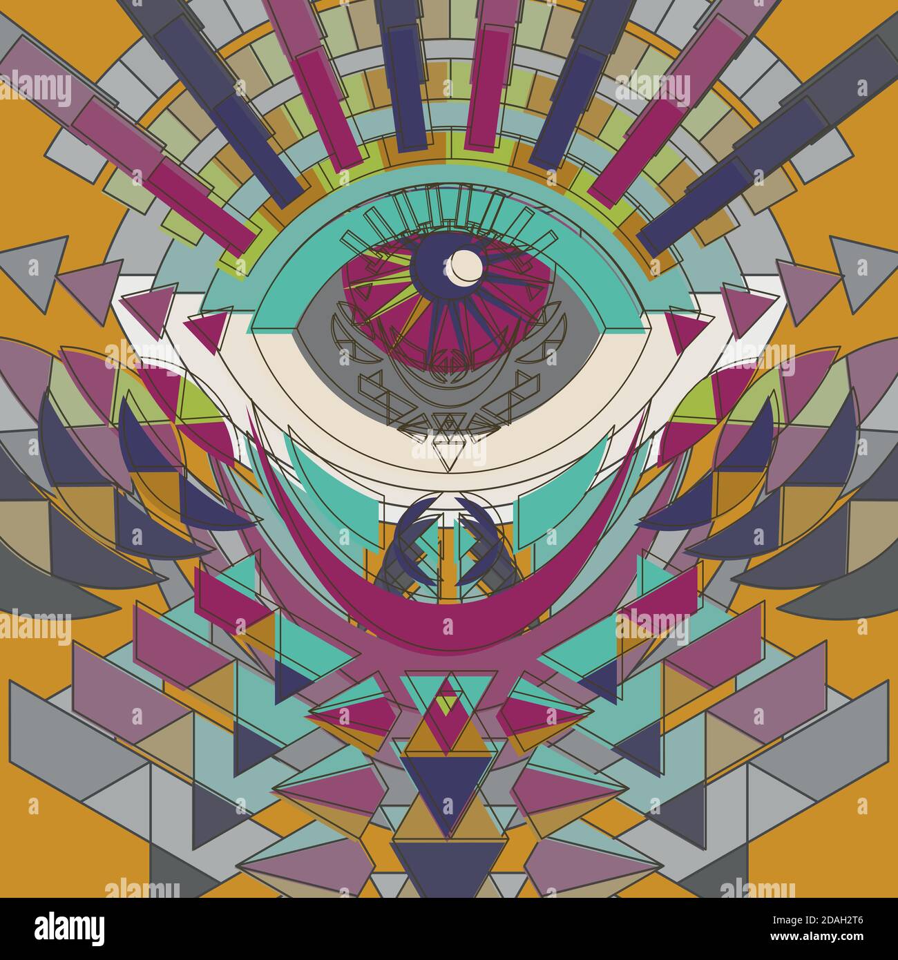 The colorful abstract print Mosaic eye Stock Vector Image & Art - Alamy