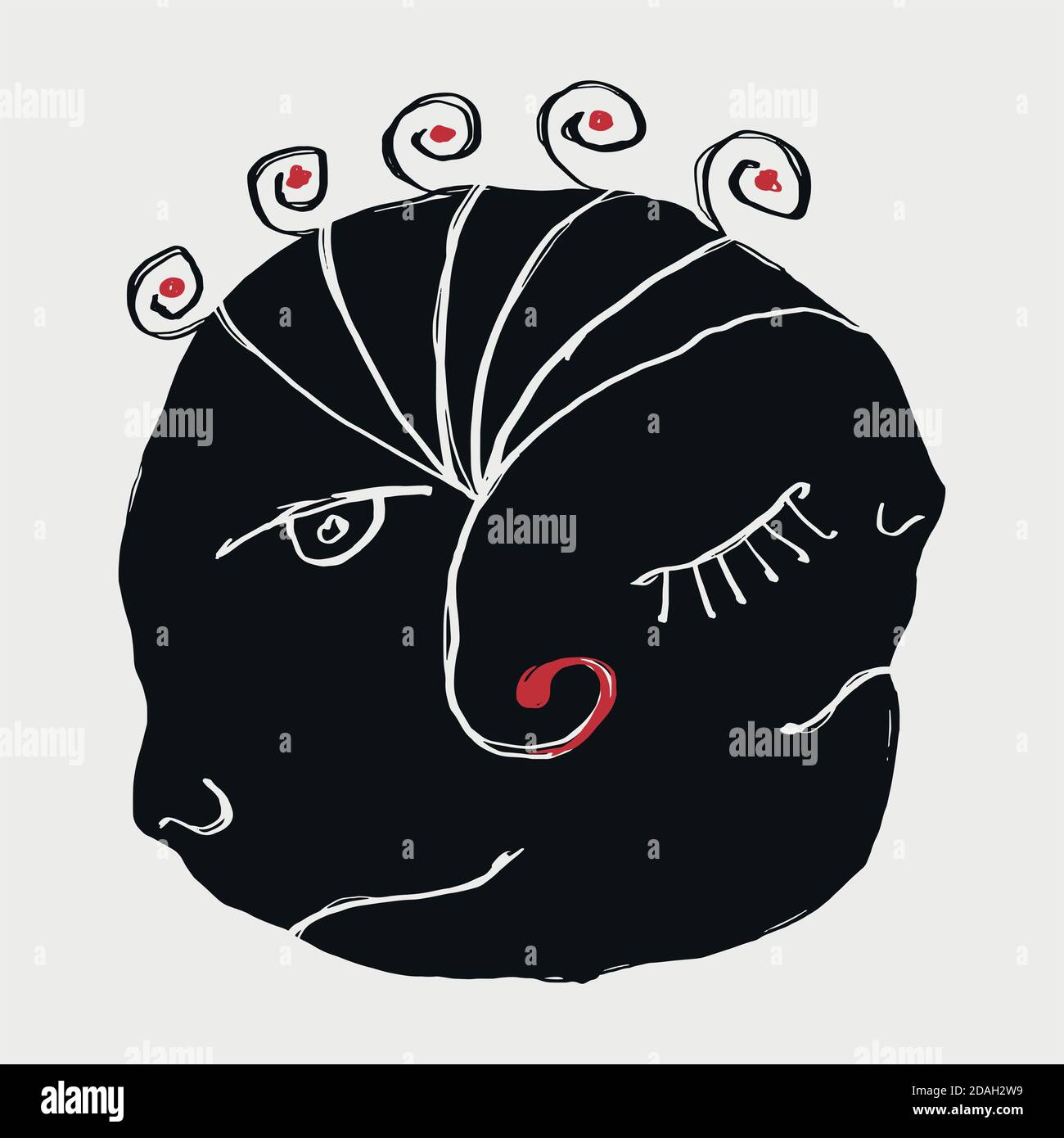 Symbiosis face Stock Vector Images - Alamy