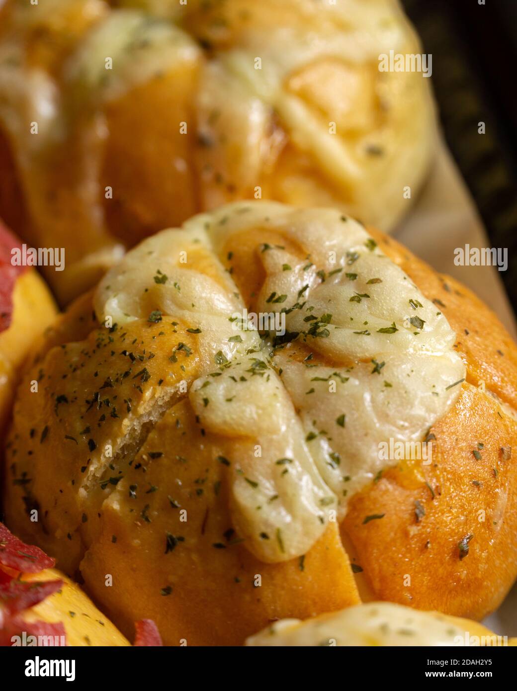 Korean Garlic Cream CHeese Bread Stock Photo - Alamy