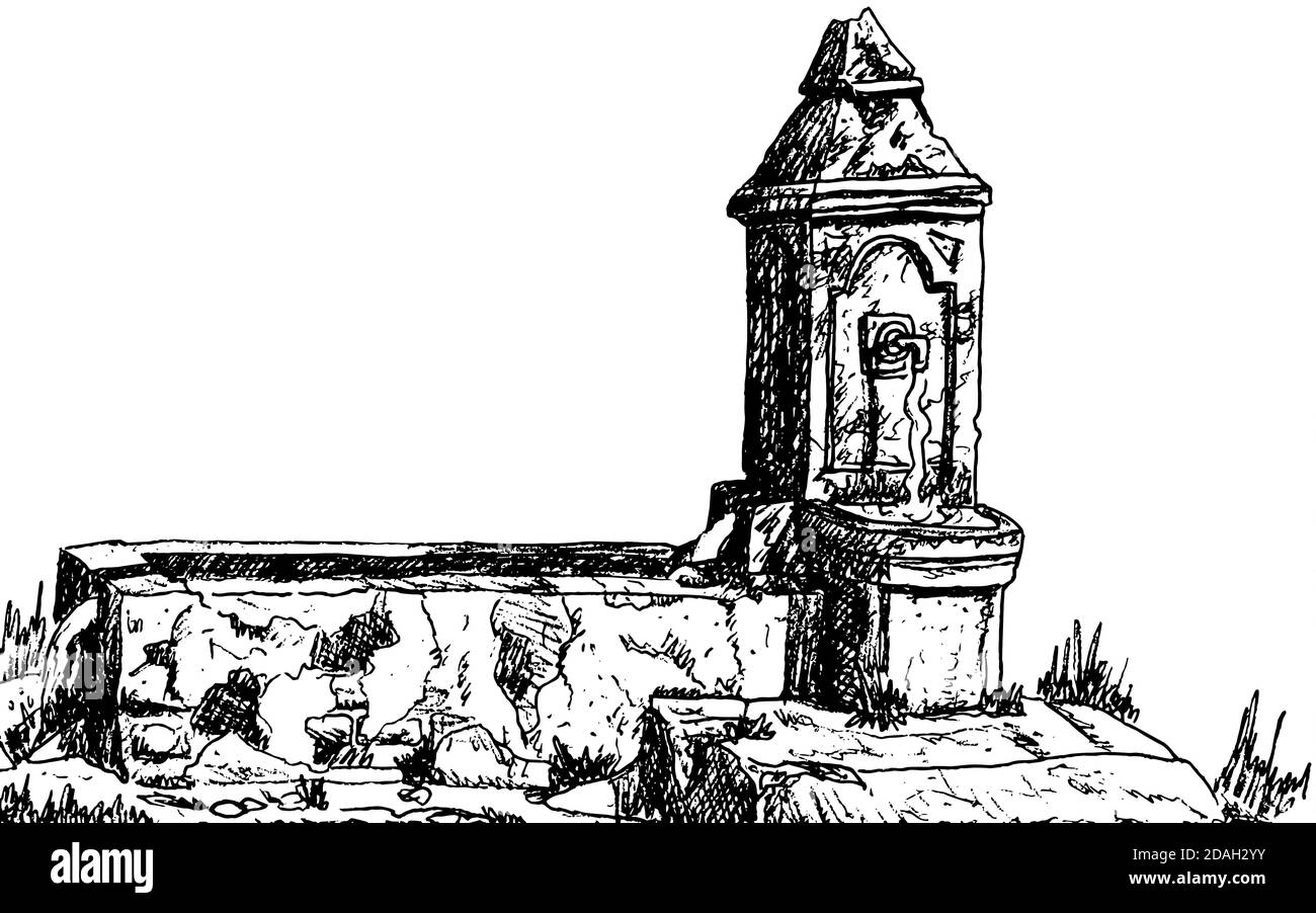 Baroque Ink Drawing