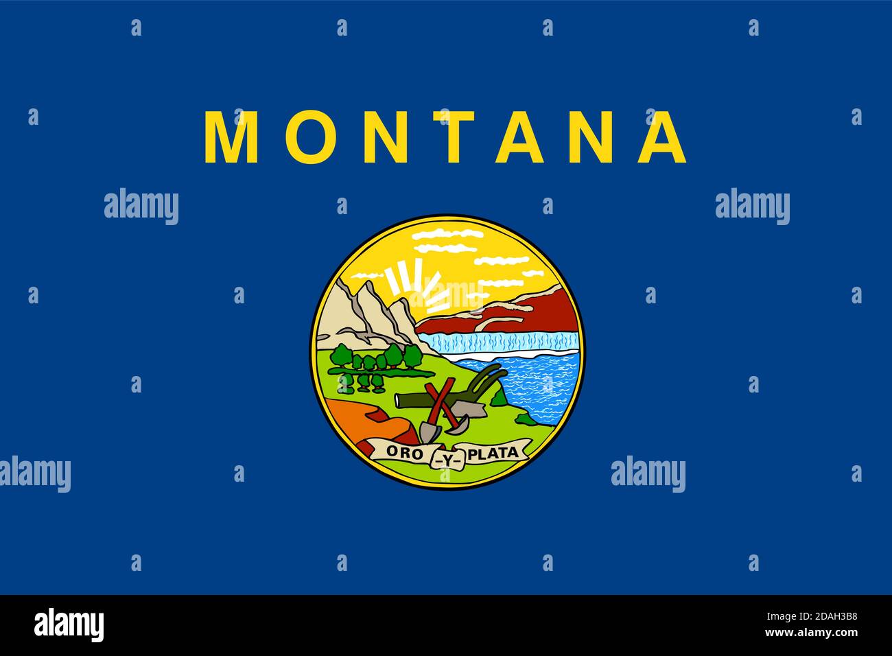 Montana landscape illustration Stock Vector Images - Alamy