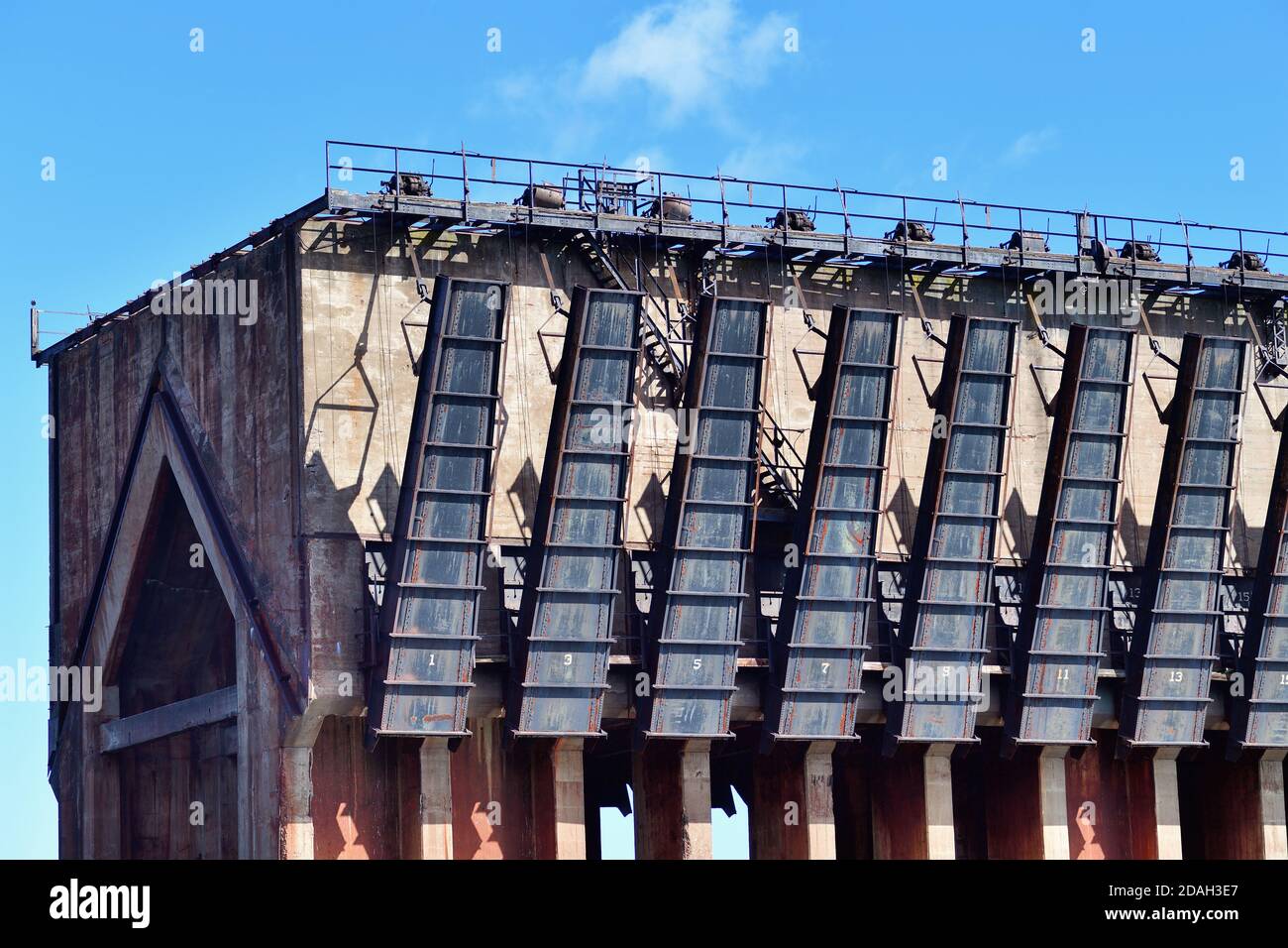 Marquette, Michigan, USA. The Lower Harbor Ore Dock in the waters of ...