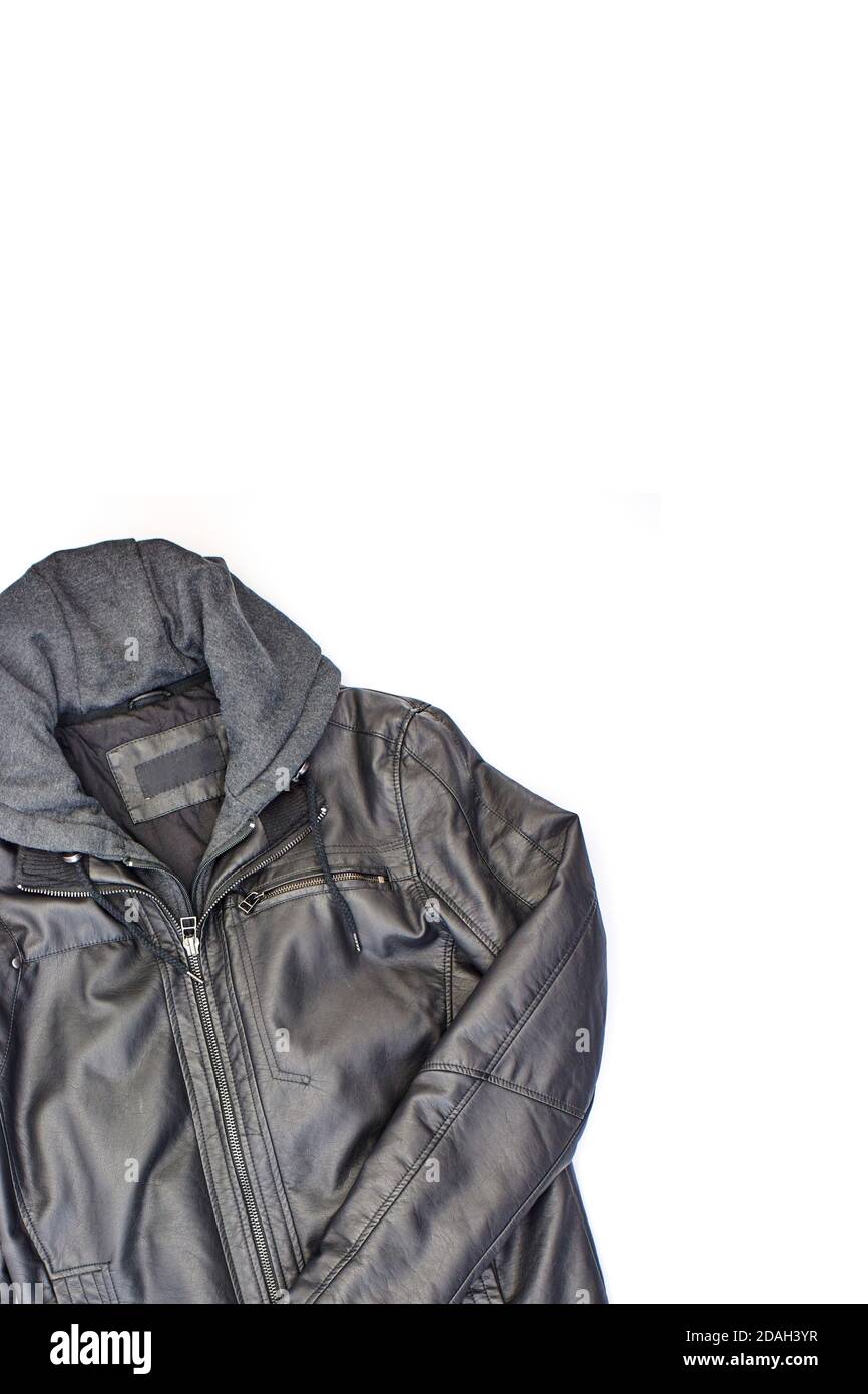 A studio photo of a leather jacket Stock Photo - Alamy
