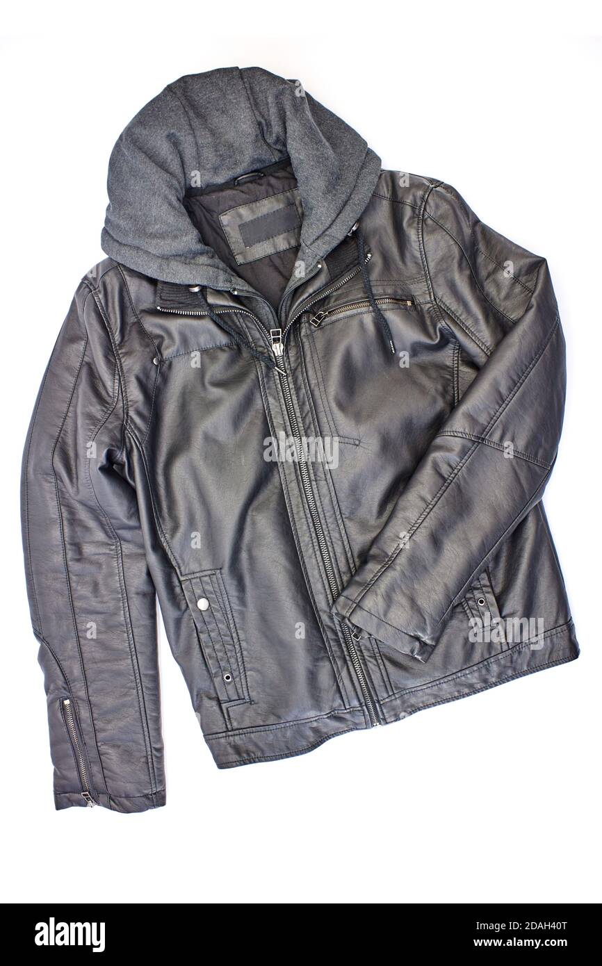 A studio photo of a leather jacket Stock Photo - Alamy