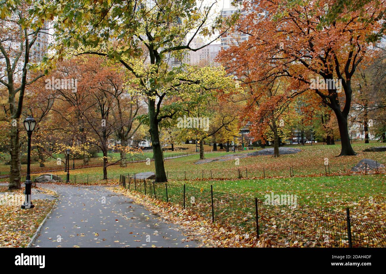 Central Park Fall Stock Photo - Alamy