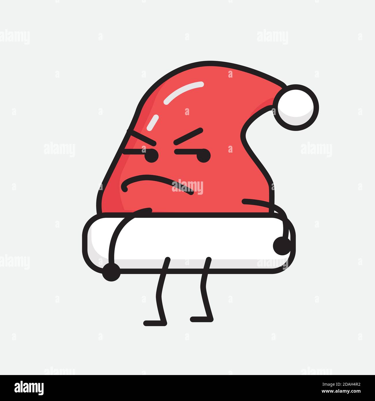 Illustration of Cute Christmas Hat Vector Character Stock Vector Image ...