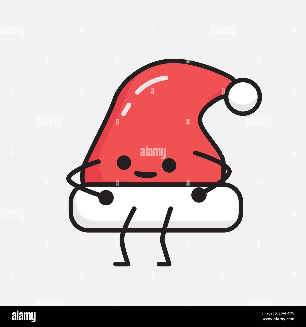 Illustration of Cute Christmas Hat Vector Character Stock Vector Image ...