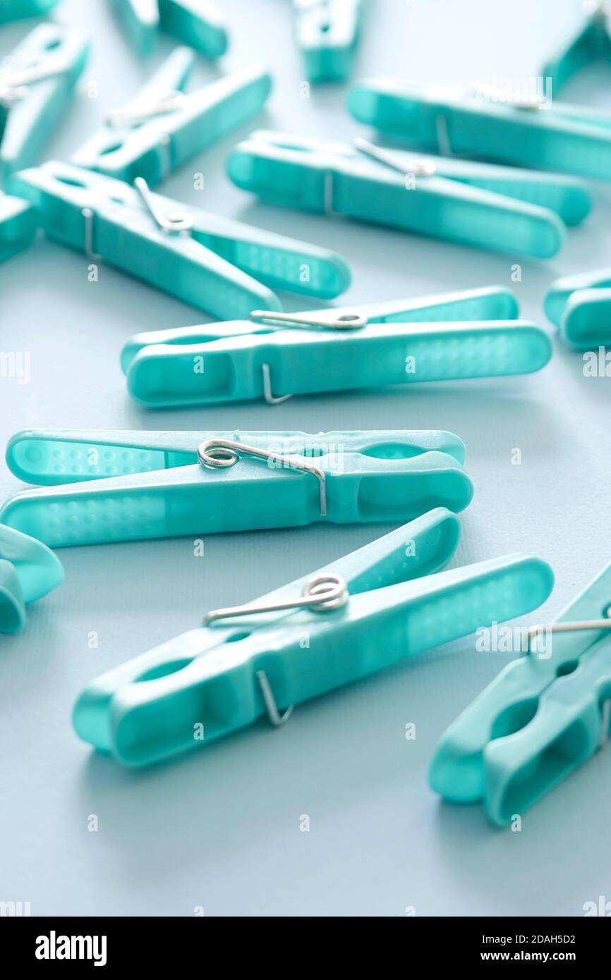 A studio photo of clothes line pegs Stock Photo - Alamy