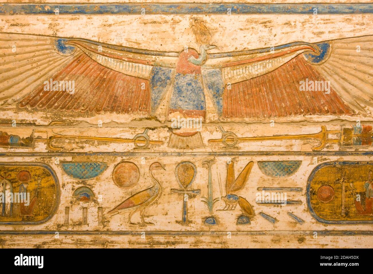 Ceiling of Mortuary Temple of Ramesses III at Medinet Habu, Luxor ...