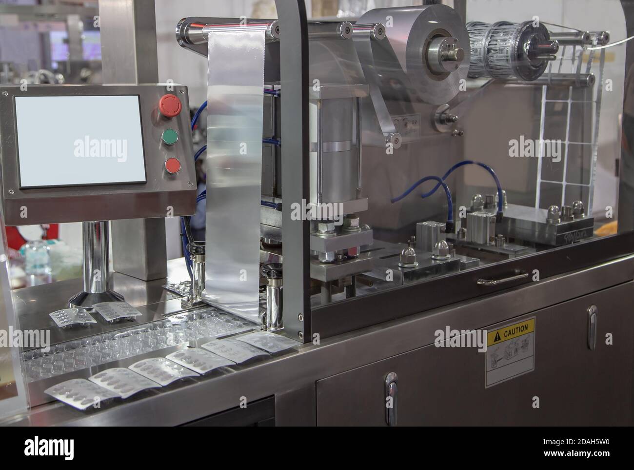 Capsule blister packing machine in pharmaceutical industrial Stock ...