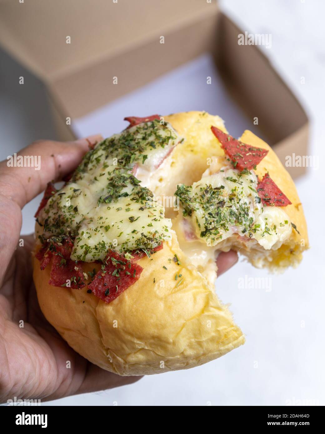 Korean Garlic Cream Cheese Bread Indonesia Stock Photo - Alamy