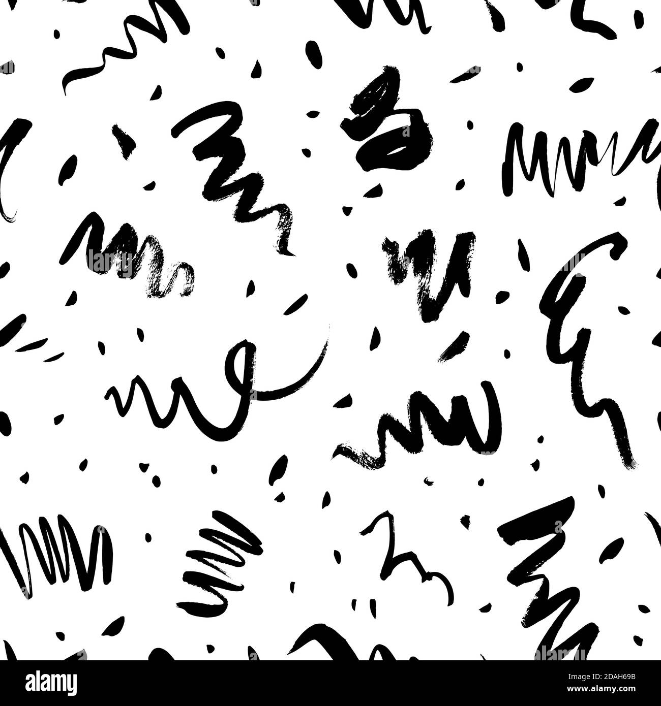 Doodle lines and dots vector seamless pattern Stock Vector Image & Art ...