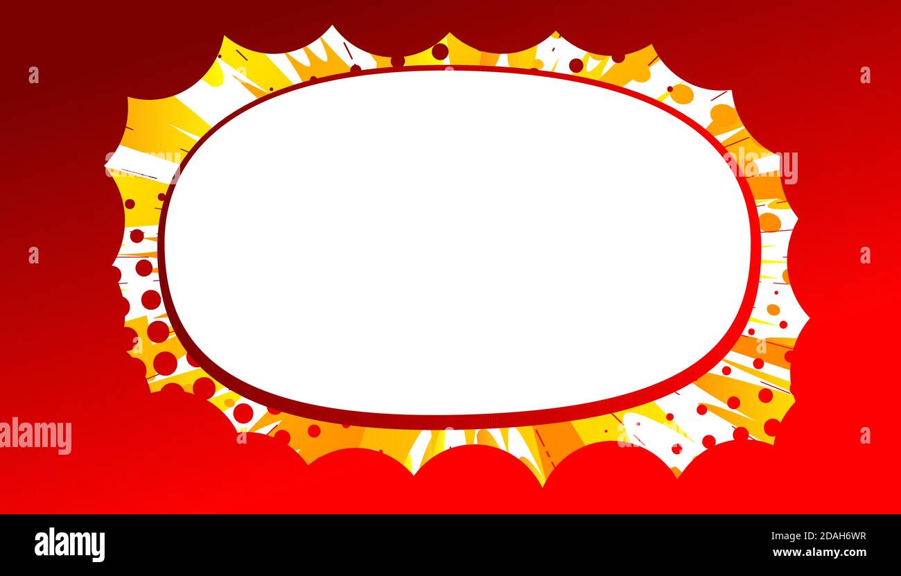 Cartoon design colored background with blank copy space. Vector comic ...