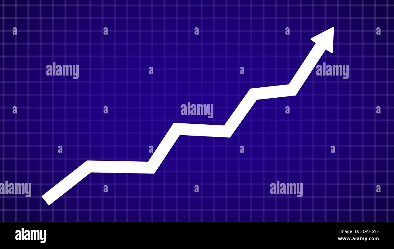 Business growth and business success with glow. graph chart ...