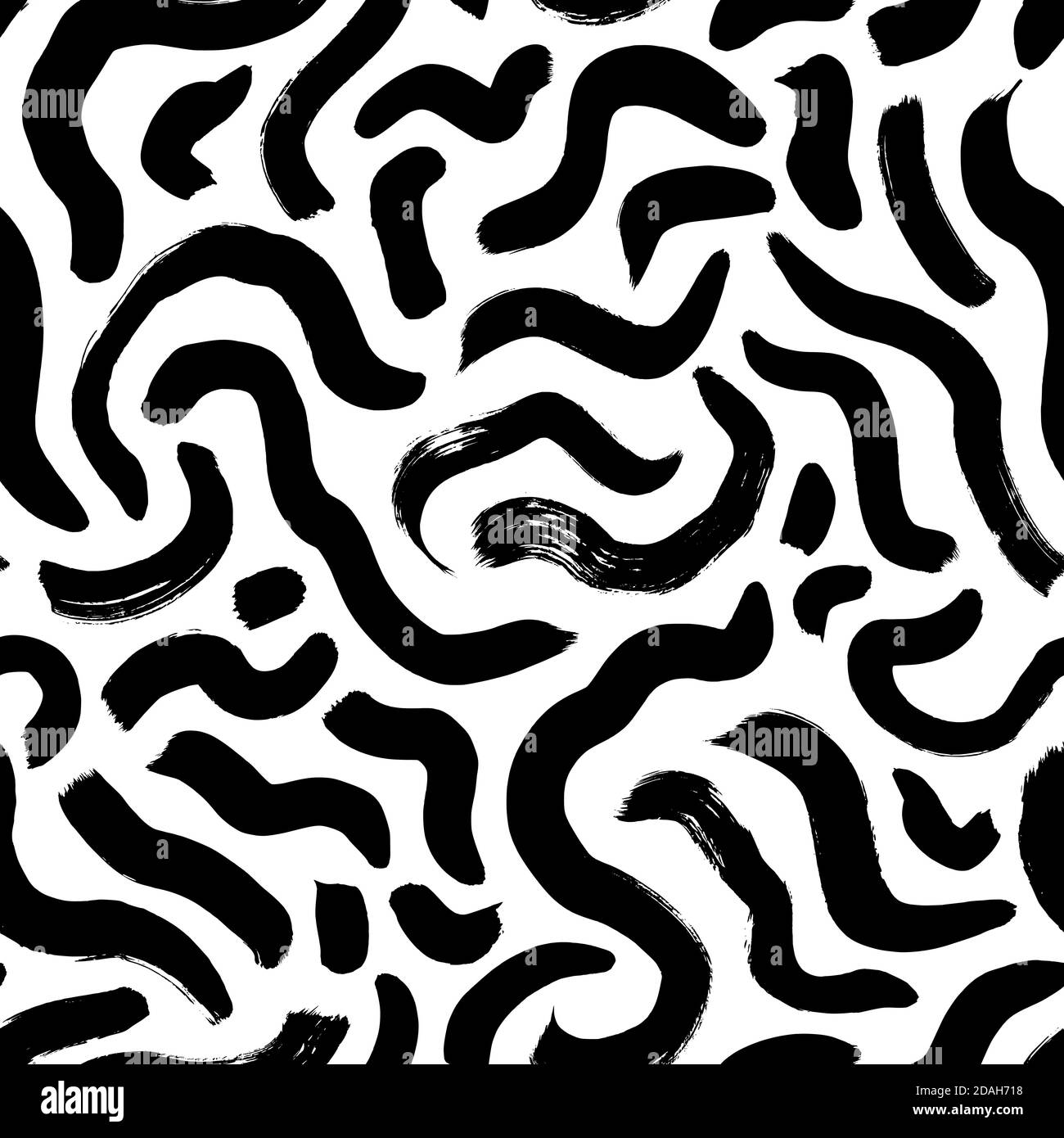 Hand drawn circular lines vector seamless pattern Stock Vector Image ...