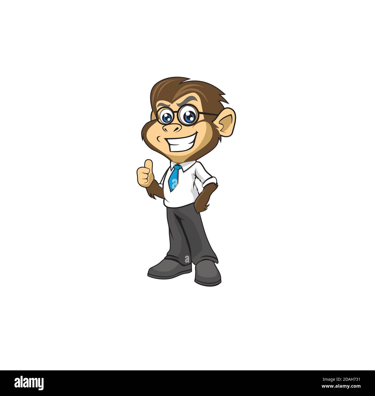 Smart monkey cartoon character vector format, suitable for your design ...