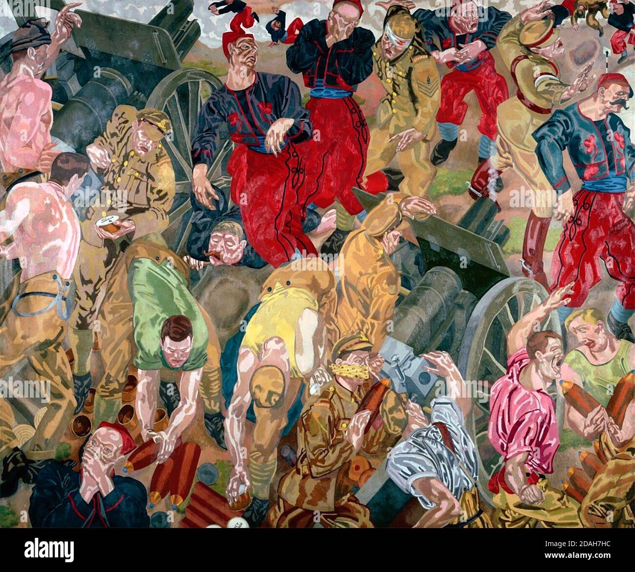 The First German Gas Attack at Ypres - William Roberts, 1918 Stock ...