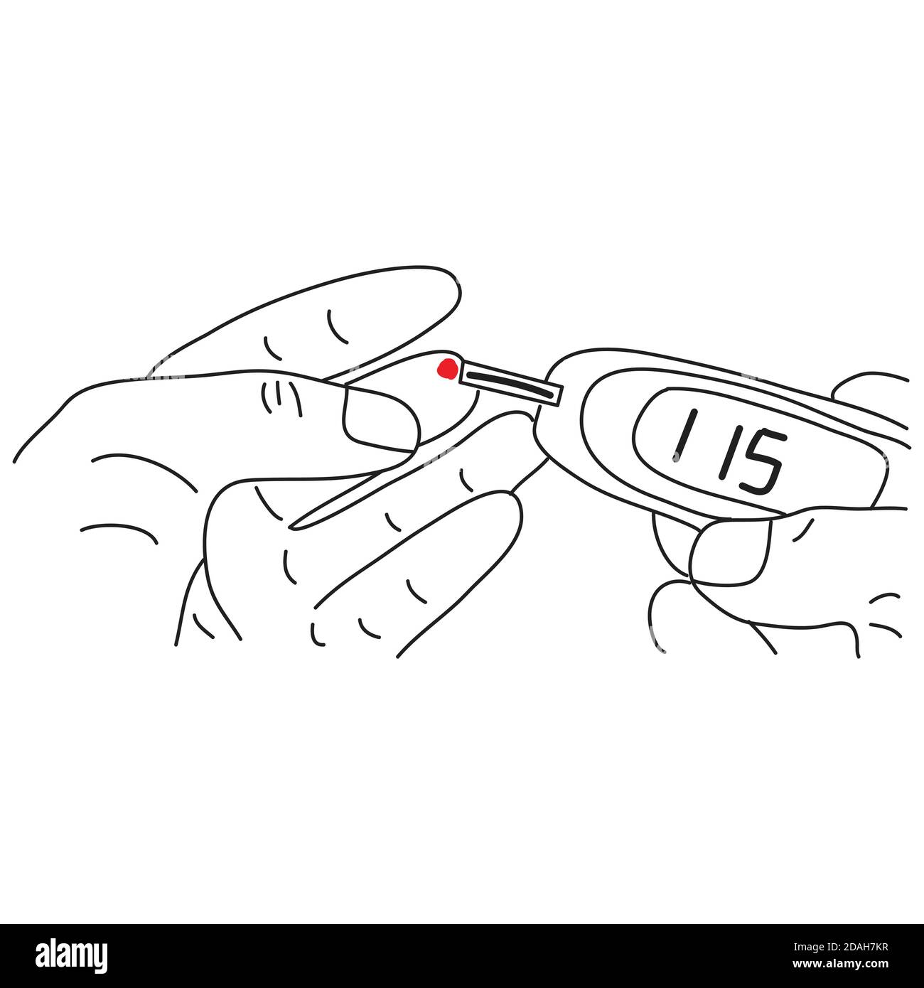 Hand drawn illustration for diabetes free campaign. World diabetes day ...