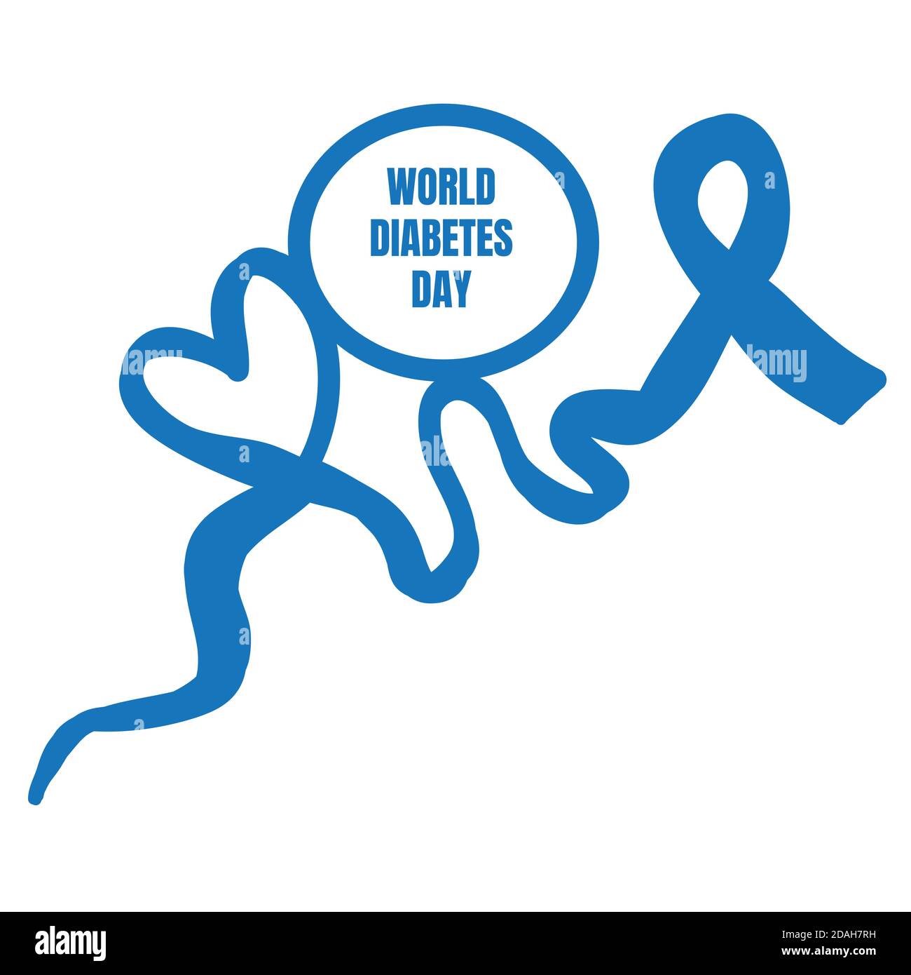 Blue circle symbol diabetes Cut Out Stock Images & Pictures - Alamy
