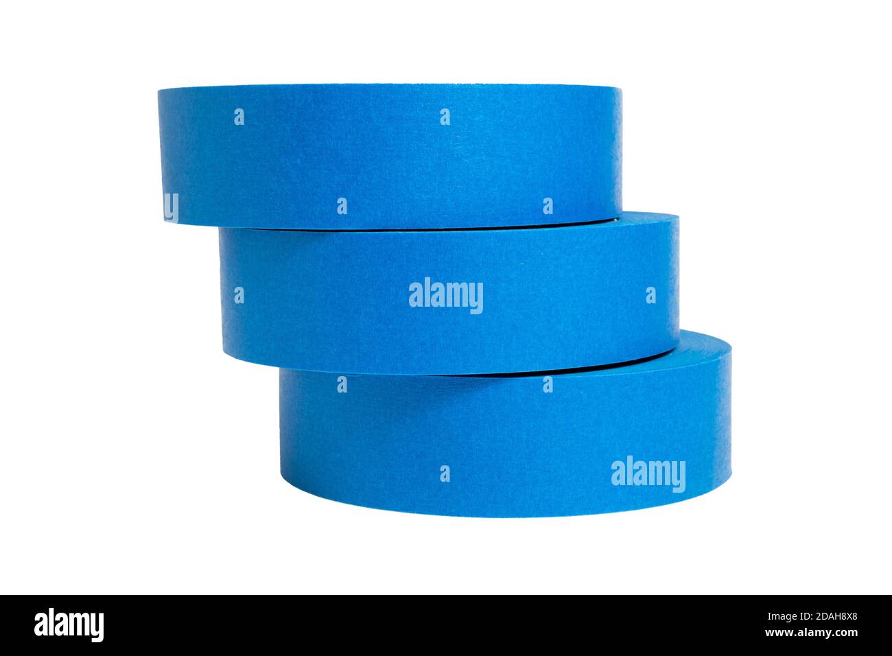 blue tape isolated on a white background, adhesive tape pieces Stock ...