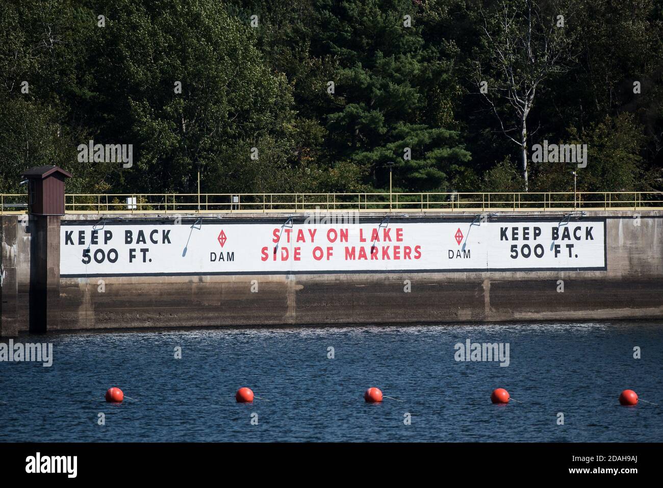 Lake Wallenpaupack in the Poconos of Pennsylvania Water Dam Warning ...