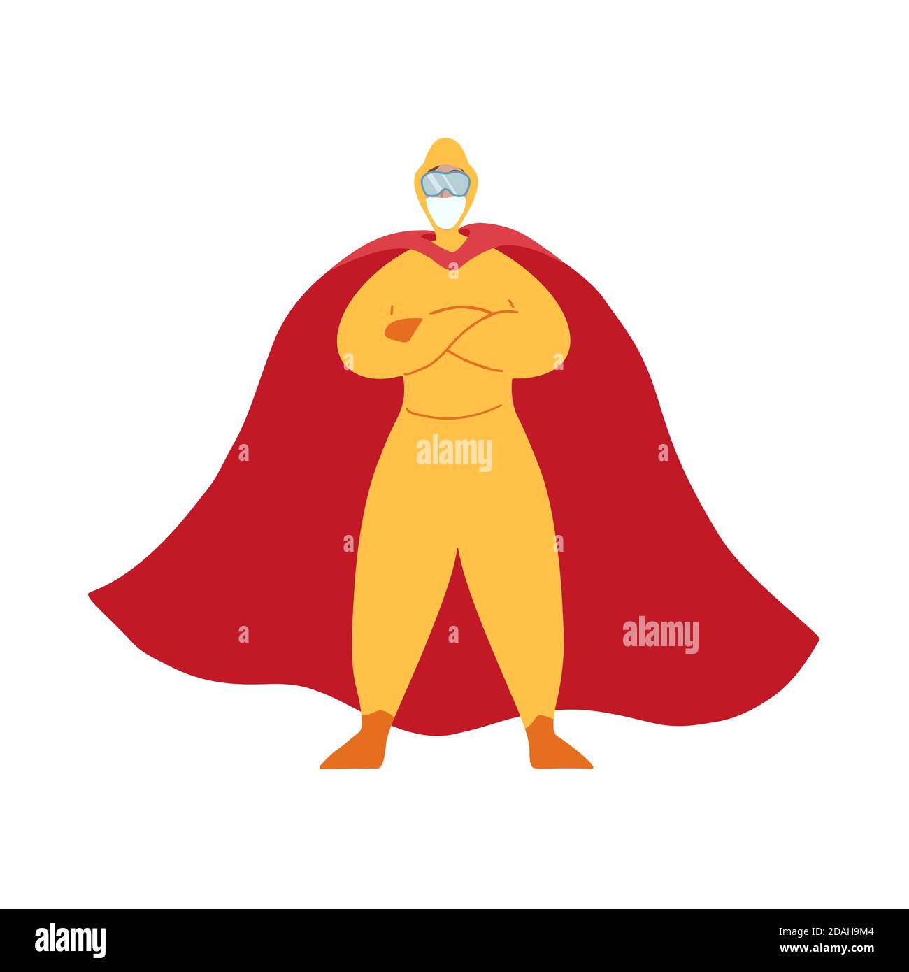 Doctor Infectious Disease Superhero. Infectionist in a mask, protective ...
