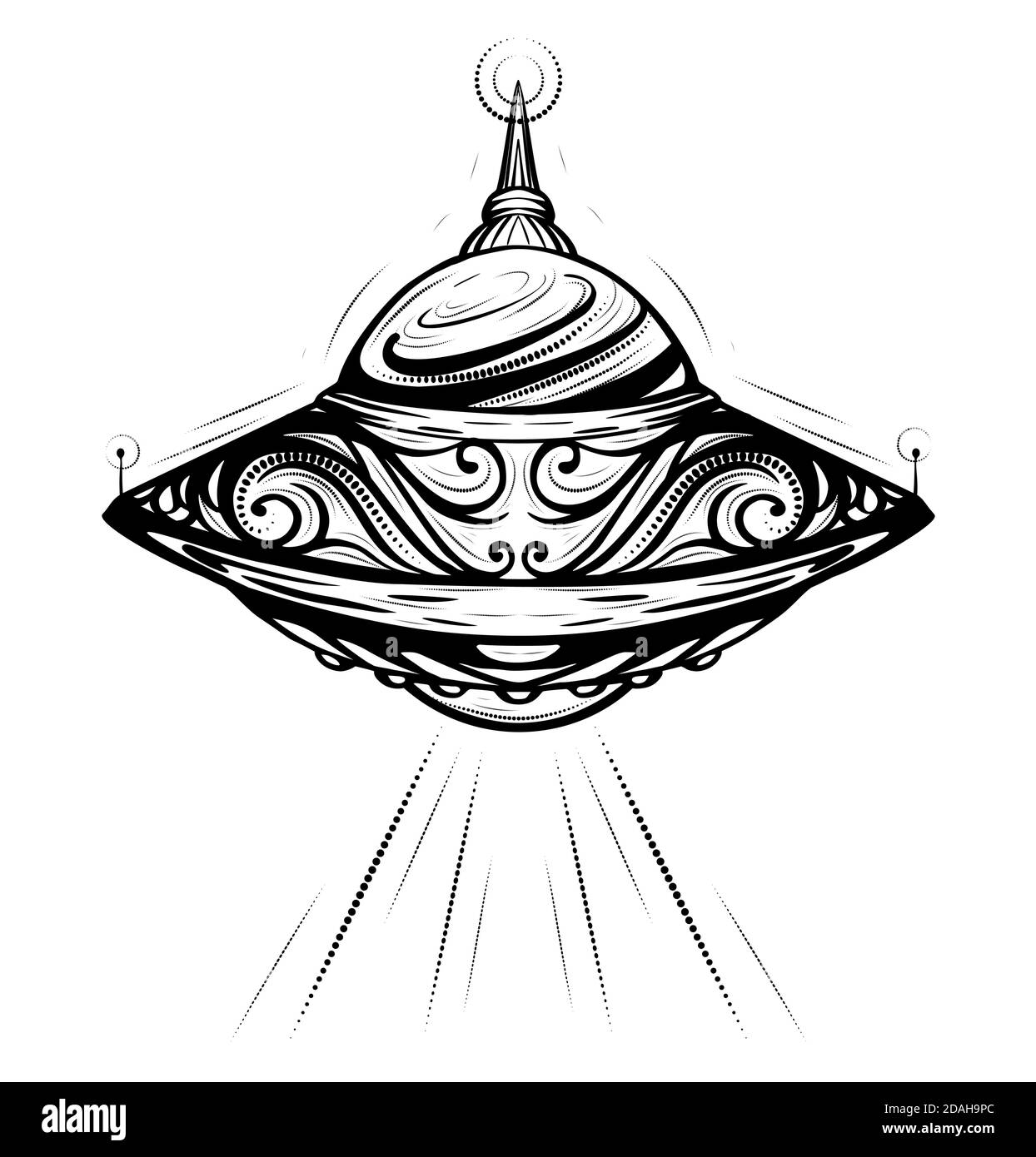 Ufo Black Background