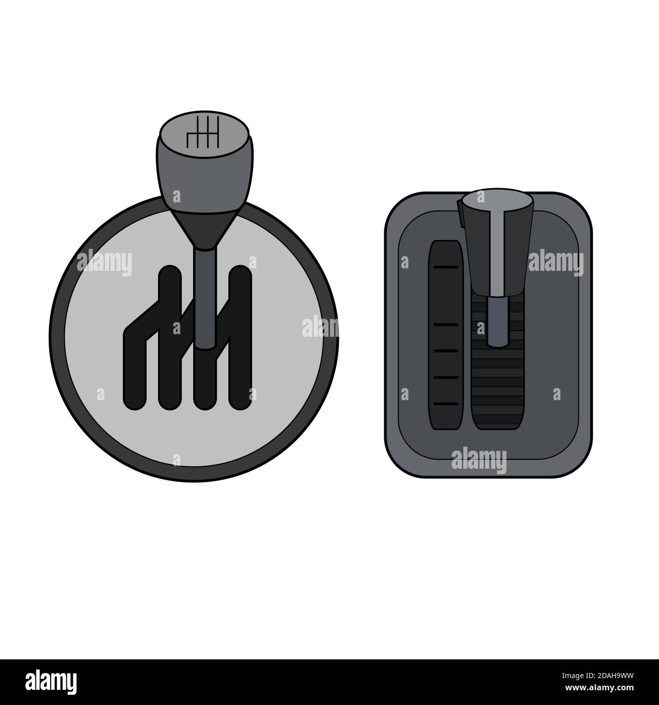 Old car gearbox isolated Stock Vector Images - Alamy