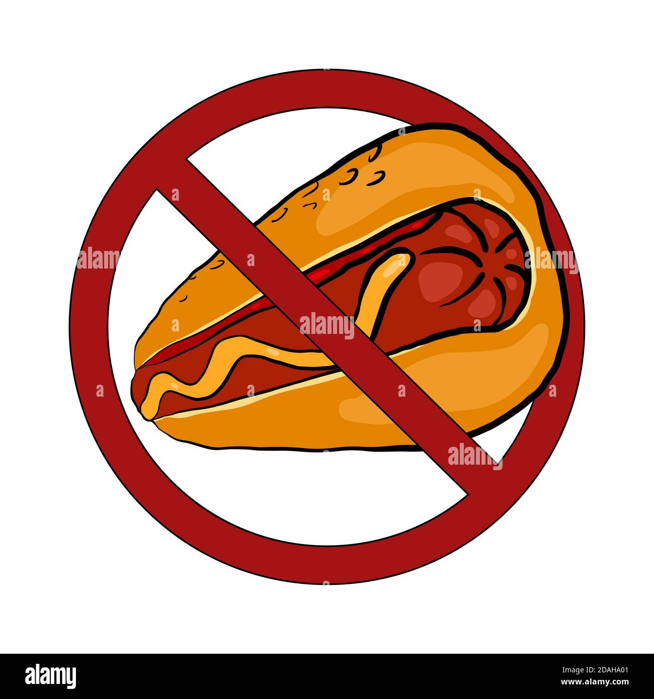 No junk food sign Stock Vector Images - Alamy