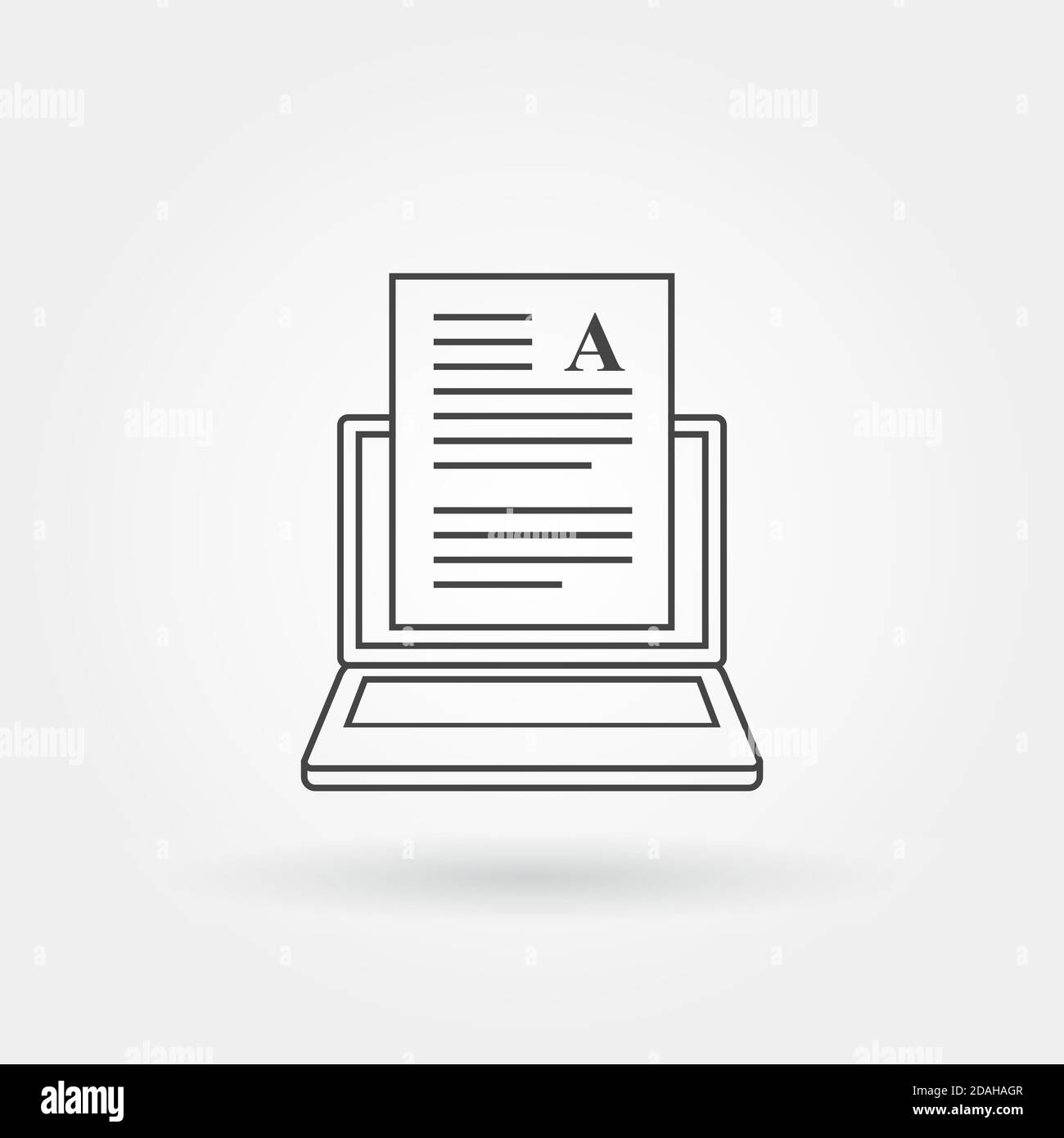 Copy writing icon single isolated with modern line or outline style ...