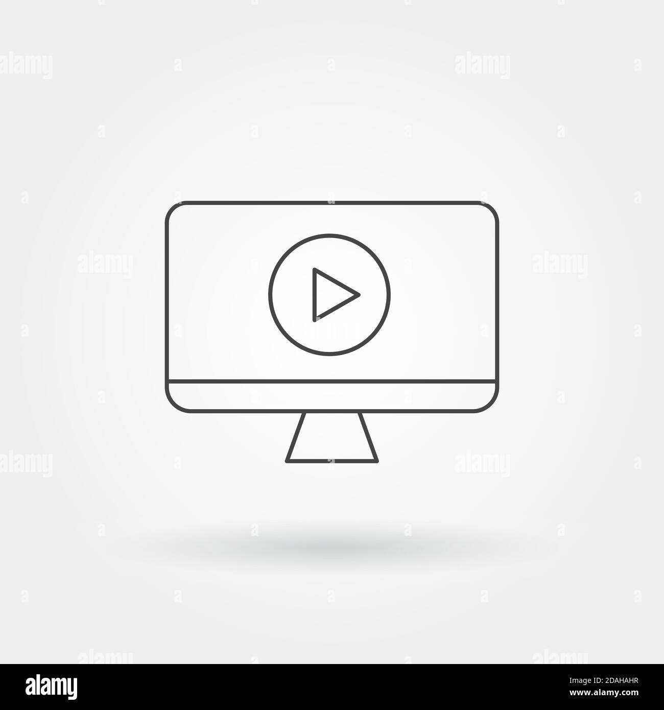 online video icon single isolated with modern line or outline style ...
