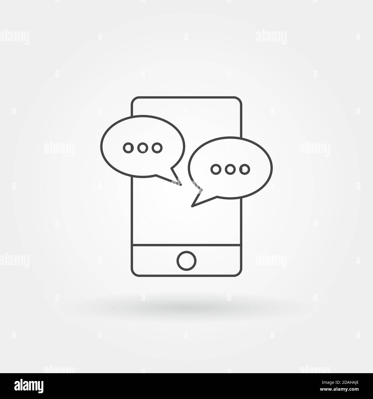 Dialogue speech bubble icons chatting phone vector hi-res stock ...