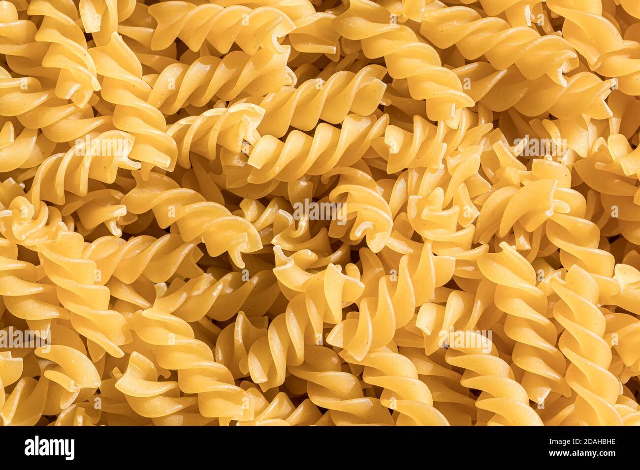 Top view of Italian uncooked fusilli pasta Stock Photo - Alamy