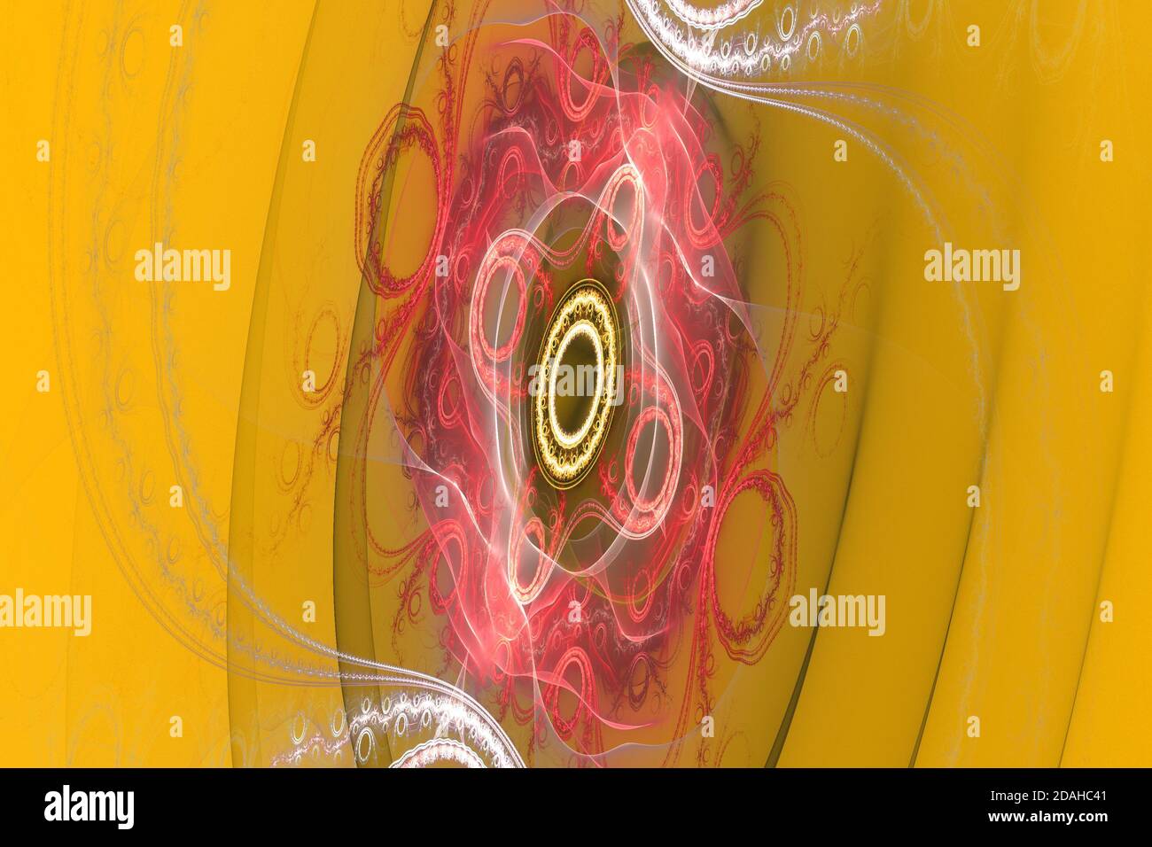 Yellow fractal render wallpaper backdrop cover Stock Photo - Alamy
