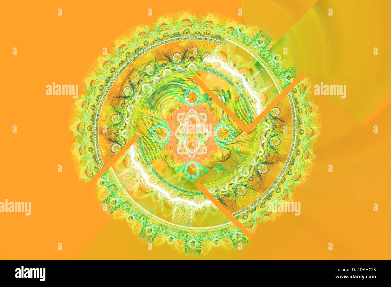 Yellow fractal render wallpaper backdrop cover Stock Photo - Alamy
