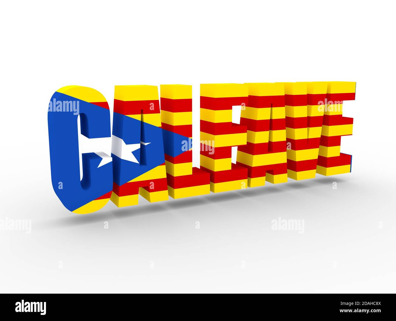 Leave word textured by flag of the Catalonia Stock Photo - Alamy