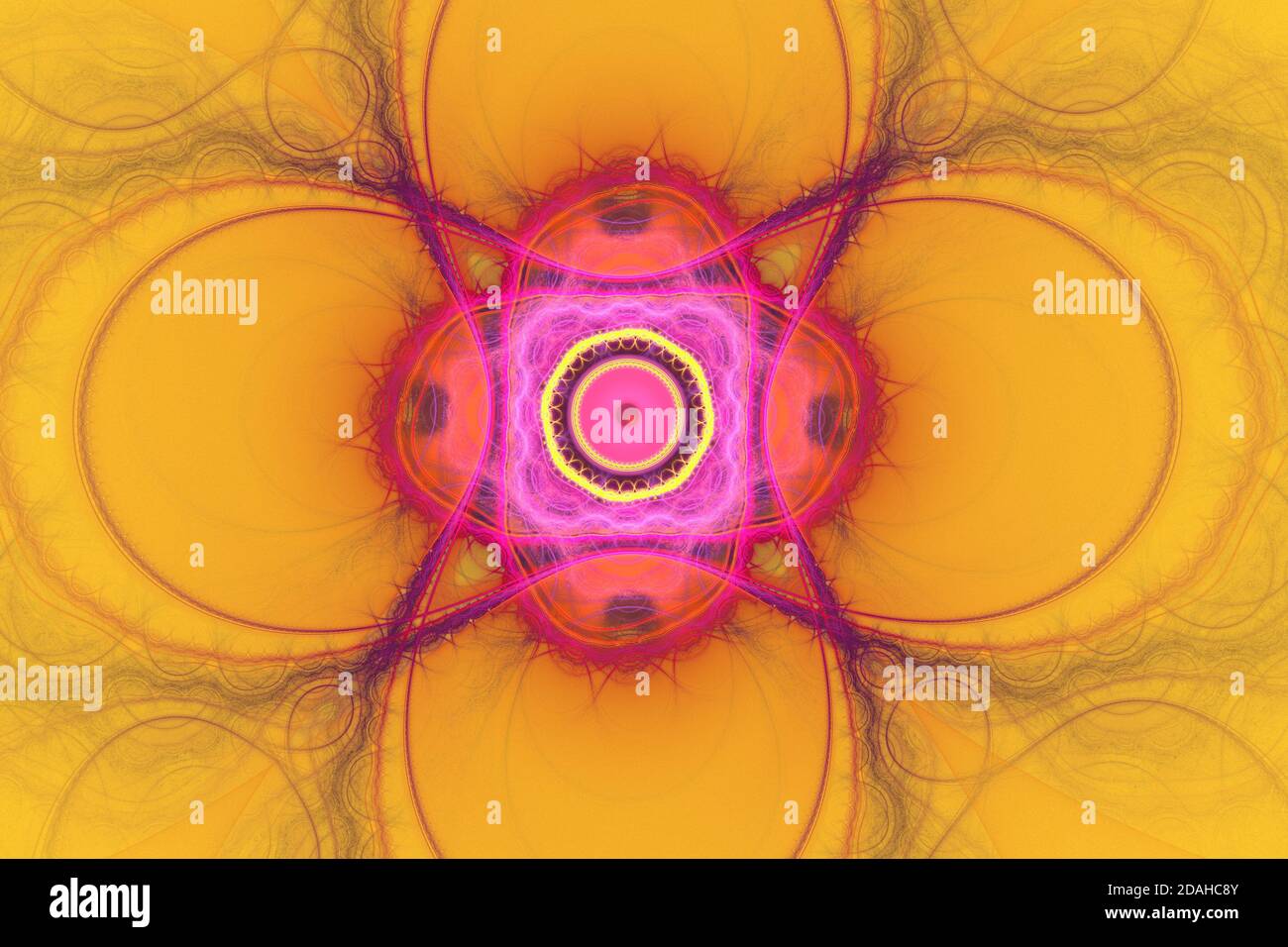 Yellow fractal render wallpaper backdrop cover Stock Photo - Alamy