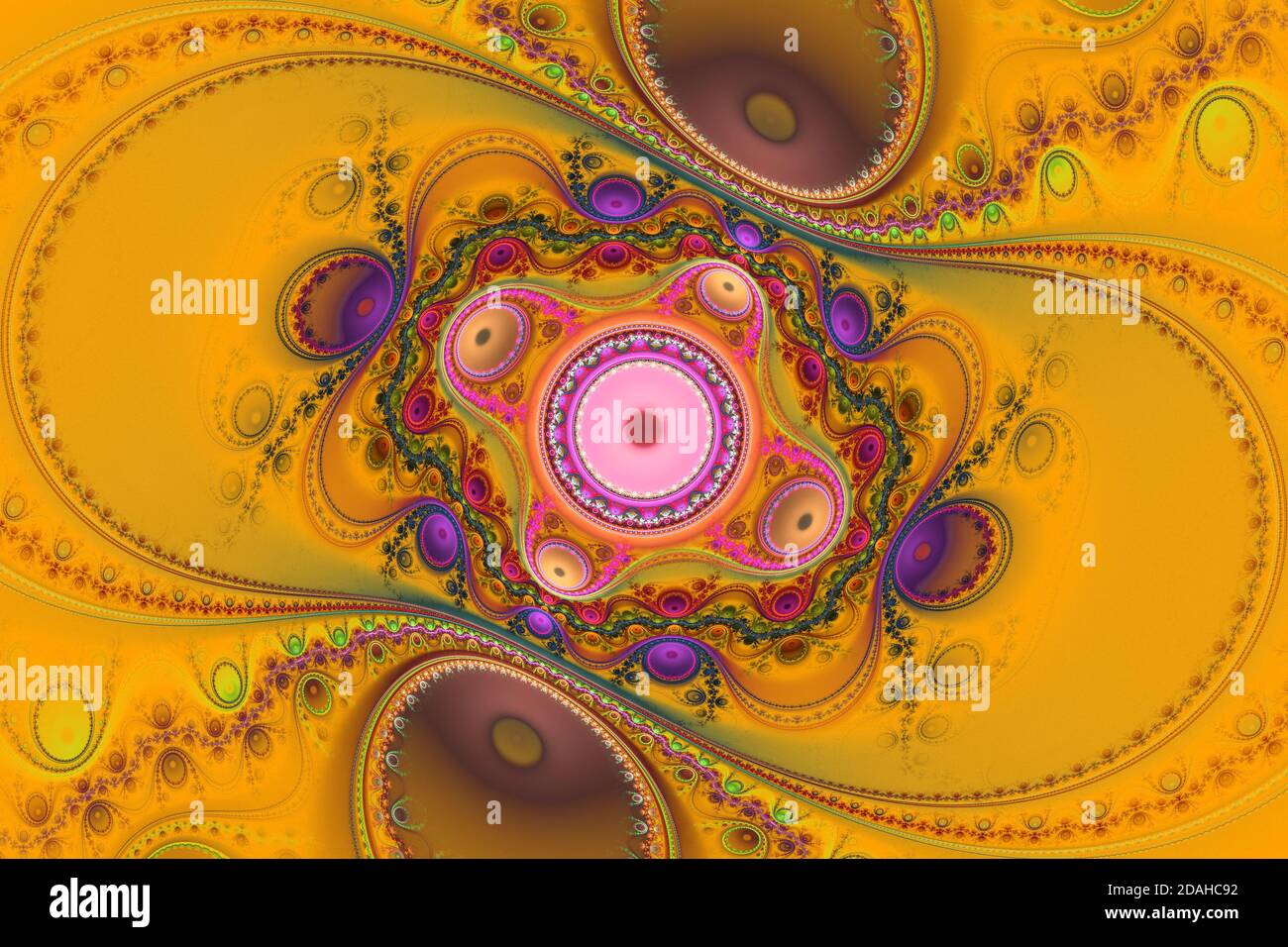 Yellow fractal render wallpaper backdrop cover Stock Photo - Alamy
