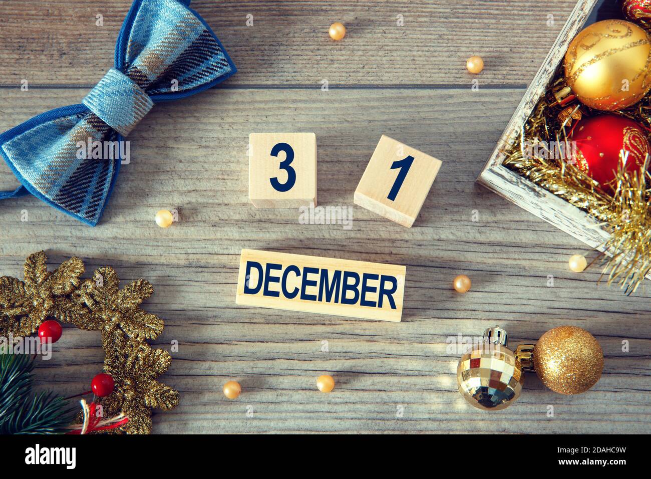 Calendar December 31, symbol of the new year. Composition for the new ...