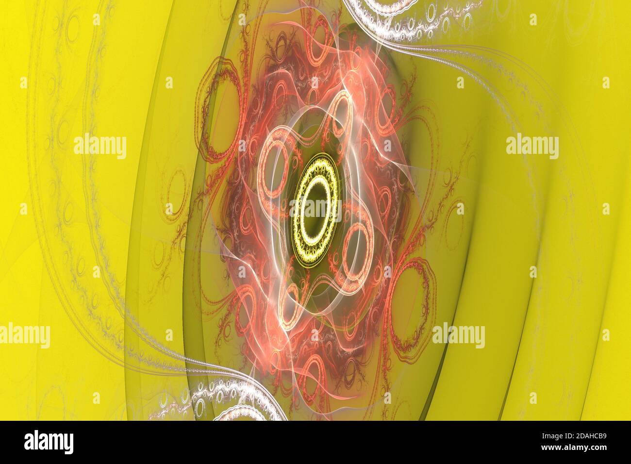 Yellow fractal render wallpaper backdrop cover Stock Photo - Alamy